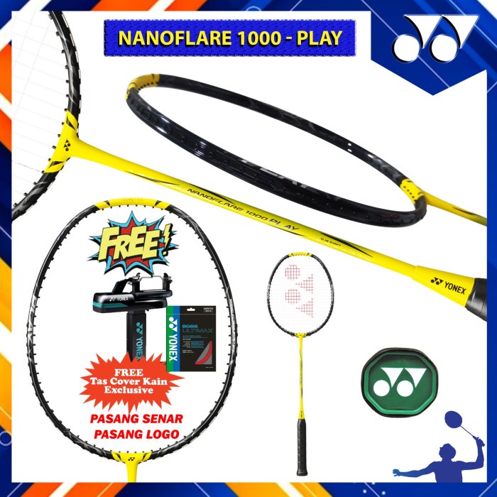 Jual Raket Badminton Original Yonex Nanoflare 1000 Play Lighting Yellow | Shopee Indonesia