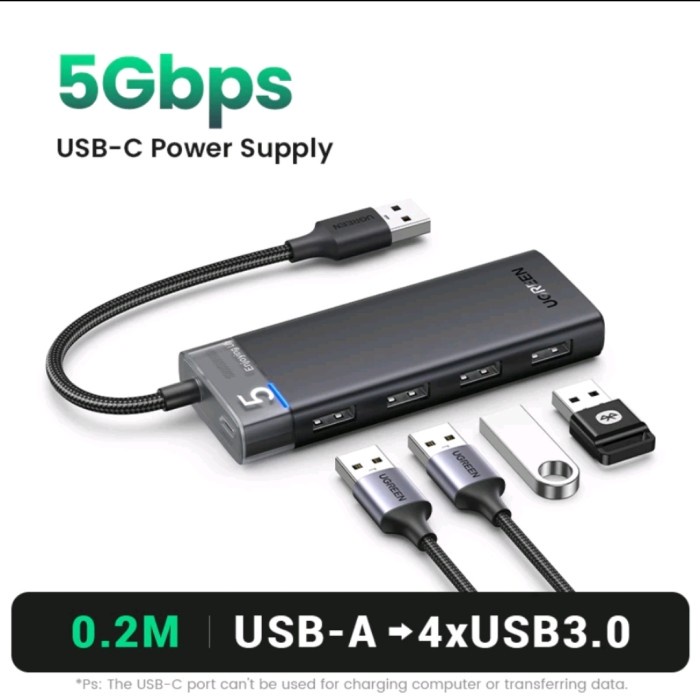 Jual Ugreen Usb 3.0 Hub 4 Ports High Speed Ugreen Usb Splitter Hub 4 Ports | Shopee Indonesia