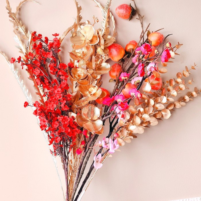 Jual Ready Bunga Imlek Hiasan Bunga Imlek Hiasan Bunga Sincia Hiasan ...