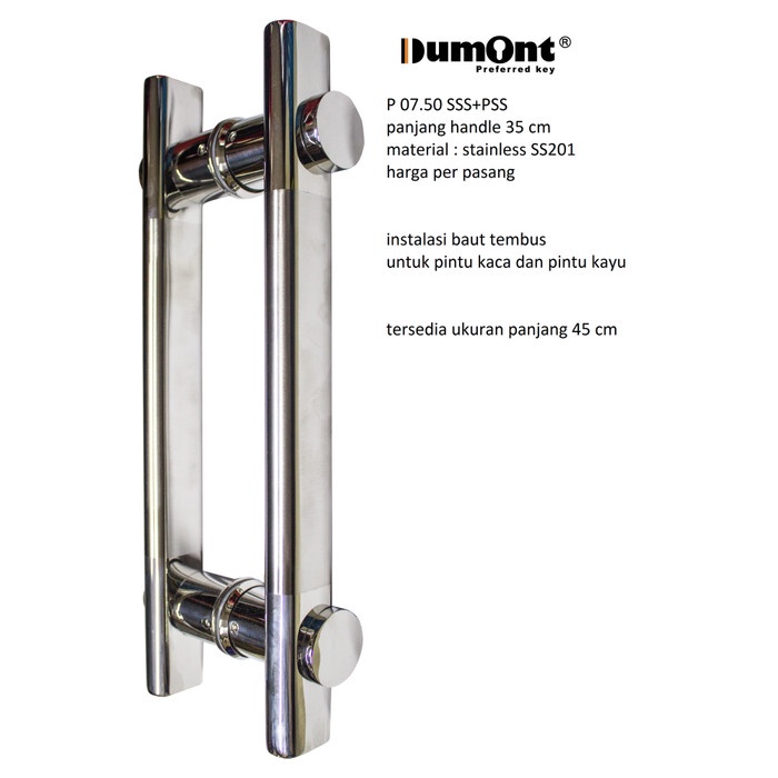 Jual Ready Pull Handle Pintu Kayu Kaca 45 Cm Stainless P 07.50 SssPss ...