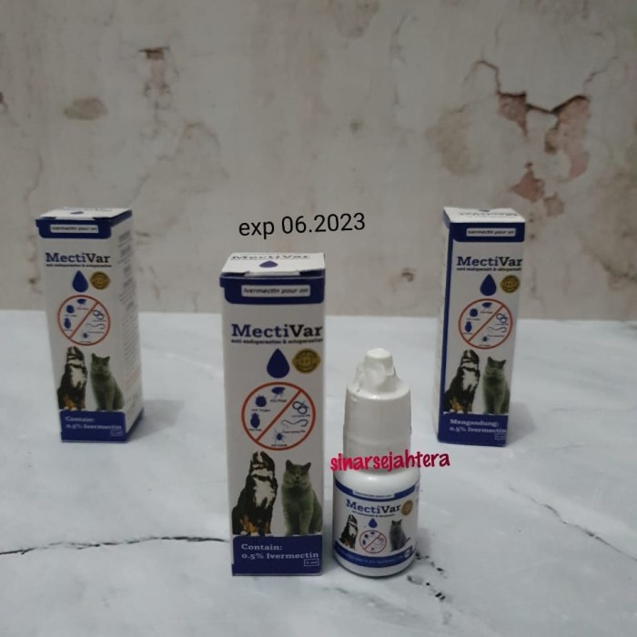 Jual Mectivar Obat Tetes Kutu Tungau Caplak Cacing Kucing Anjing ...