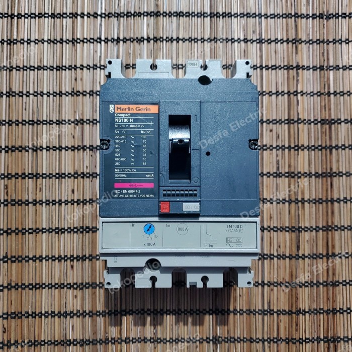 Jual Original Mccb Merlin Gerin Ns100H 3Phase 80-100 Ampere Berkualitas ...