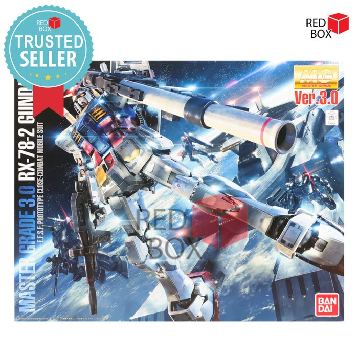 Jual New Mg Rx-78-2 Gundam Ver 3 Bandai Original Gunpla 1/100 Master ...