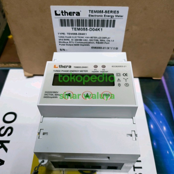 Jual Ori Kwh Meter Digital 3Phas Thera 4W Ct/5A 1 Tarif : Tem055-D04K1 ...