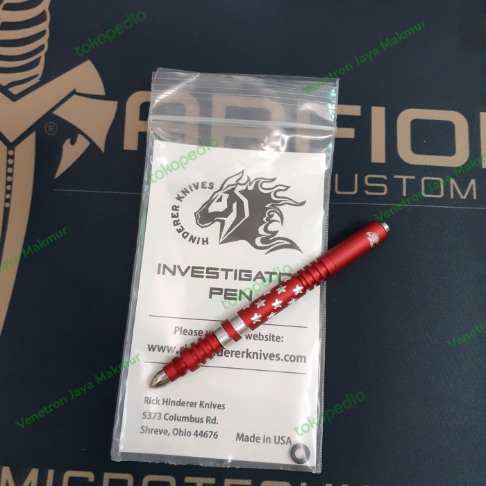 Jual [Original] Hinderer Investigator Pen - Red Anodized Aluminum ...