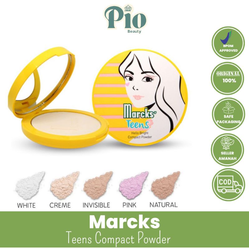 Jual MARCKS TEENS BEDAK PADAT COMPACT POWDER 12 gr Original ada kaca ...