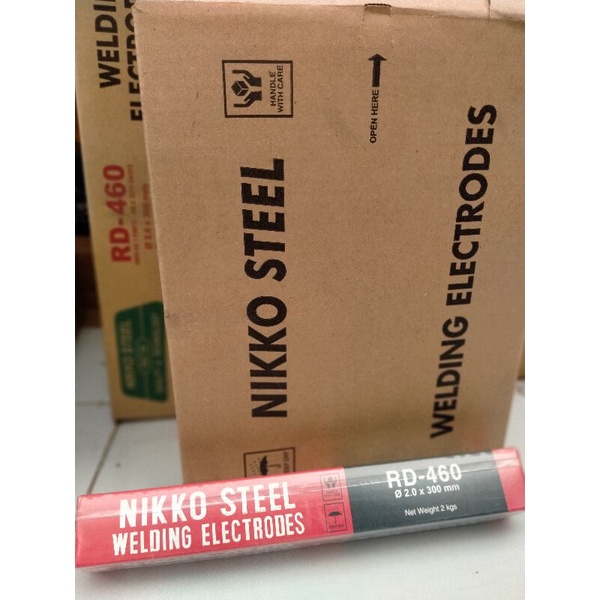 Jual kawat las 2mm pakan las 2mm NIKKO STEEL RD-460 2x300mm2KG | Shopee Indonesia