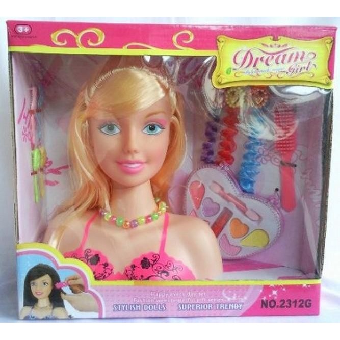 Jual Mainan Anak Hair dool Dream Girl Muka Make Up Beauty Vogue Girl ...