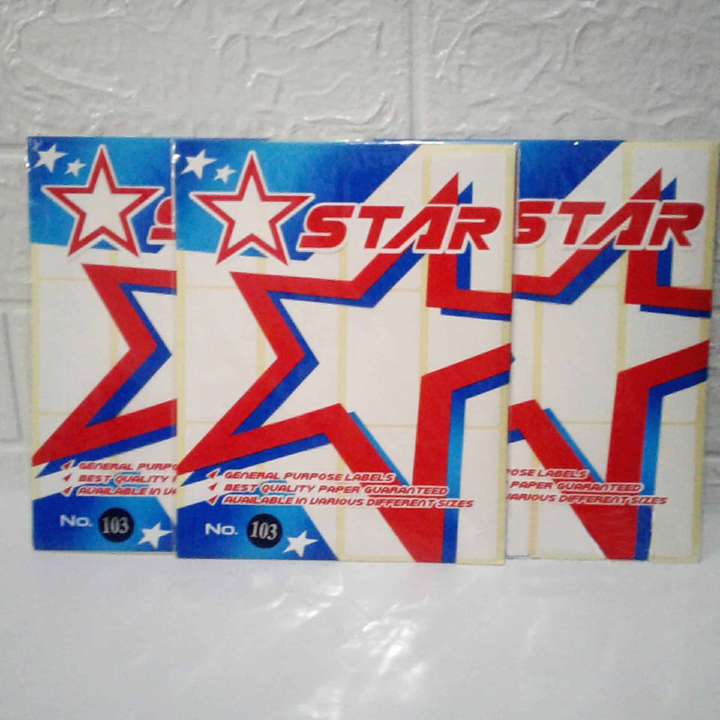 Jual STICKER LABEL STAR NO. 103 | Shopee Indonesia