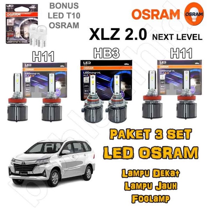 Jual [New Ori] Paket 3 Set Lampu Led New Avanza Osram Xlz Lampu ...
