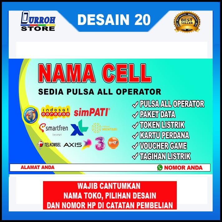 Jual TERMURAH SPANDUK / BANNER KONTER CELL / CELLULER DESAIN 20 ! | Shopee Indonesia
