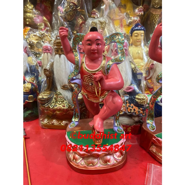 Jual [Original] Patung Naca Nezha Nacha 12 Inch Kayu Berkualitas ...
