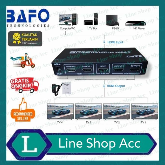 Jual HDMI Splitter 4 Port Bafo Spliter 1X4 | Shopee Indonesia