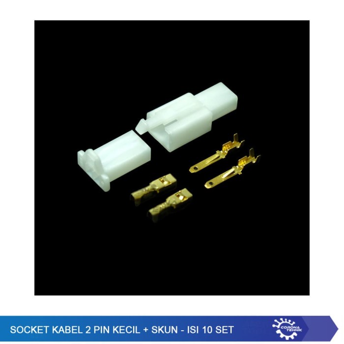 Jual Socket Kabel 2 Pin Kecil + Skun - Isi 10 Set star | Shopee Indonesia