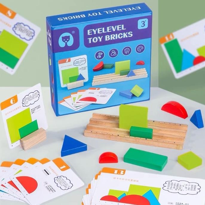 Jual logic games build blocks puzzle mainan balok anak eye level toy ...