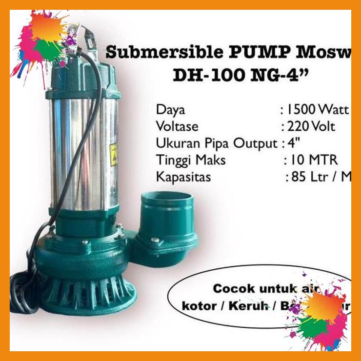 Jual pompa celup air kotor / air keruh / air lumpur moswell dh100 4" [gbm] | Shopee Indonesia