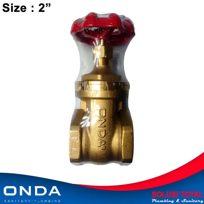Jual Onda Stop Kran / Gate valve FH 2" Kuningan 2 inch Keran Putar | Shopee Indonesia