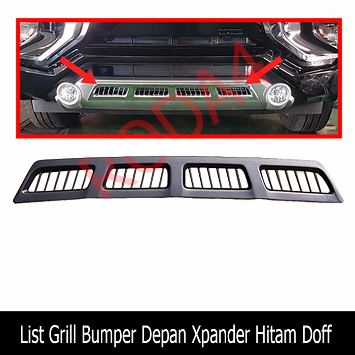 Jual List Grill Bumper Depan Xpander Hitam Doff star | Shopee Indonesia