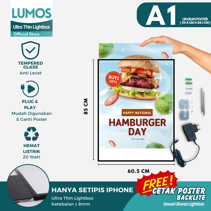 Jual Promo Ultra Thin Light Box A1 - Lumos 1.0 Led Signage Slim ...