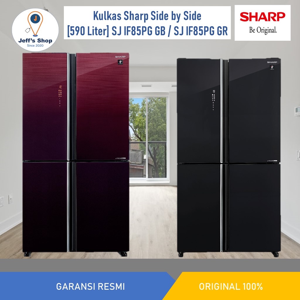 Jual Sharp Kulkas Side by Side 4 Pintu [590 Liter] SJ-IF85PG-GB / SJ ...