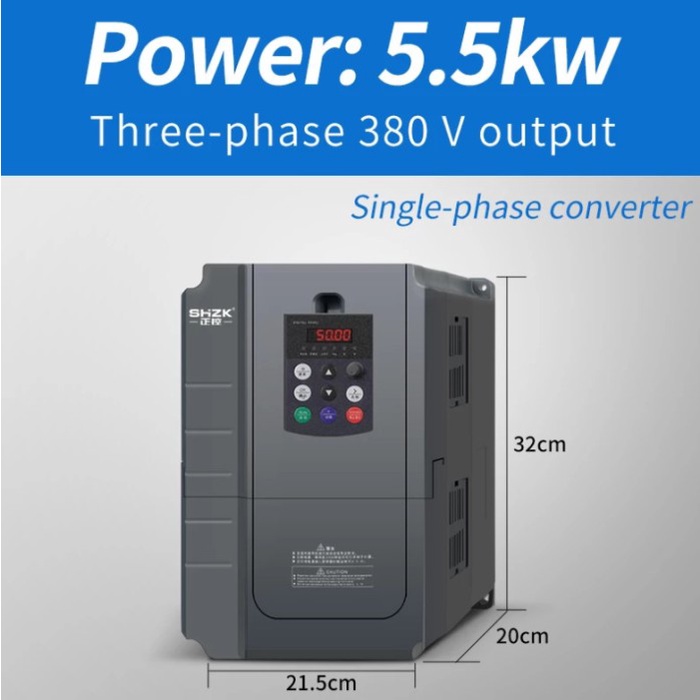 Jual Ready Shzk Inverter 5.5Kw Ac 220V 1P - 380V 3P Single Phase Three Phase Vfd Terbatas ...