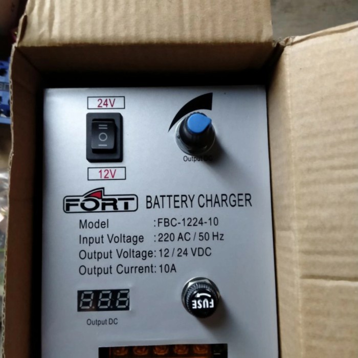 Jual Battery Charger 12V/24V 10A Charger Aki Panel ATS Genset Mobil ...