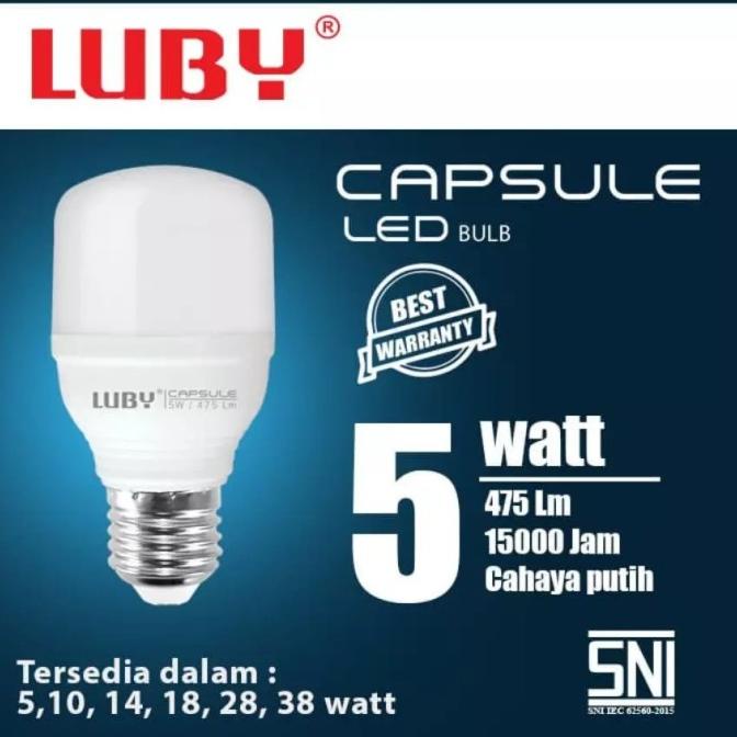 Jual Lampu LED Luby Capsule 5 Watt/10 Watt/14 Watt/18 Watt/28 Watt | Shopee Indonesia
