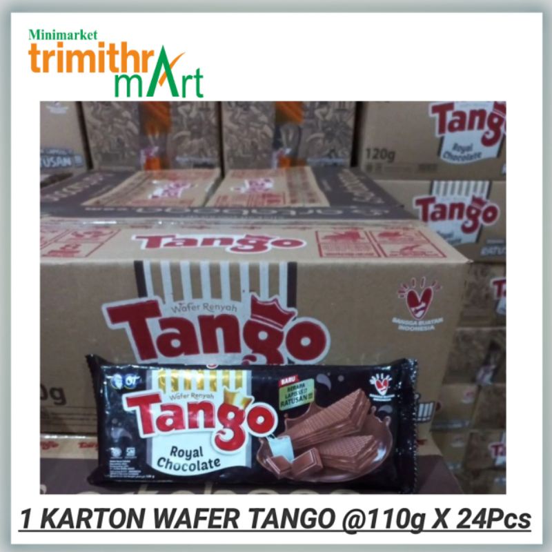 Jual 1 KARTON WAFER TANGO COKLAT ISI @110g X 24Pcs | Shopee Indonesia