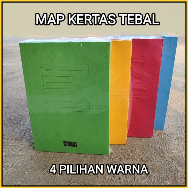 Jual 10 Lembar Map Kertas Tebal ( 4 PILIHAN WARNA ) | Shopee Indonesia