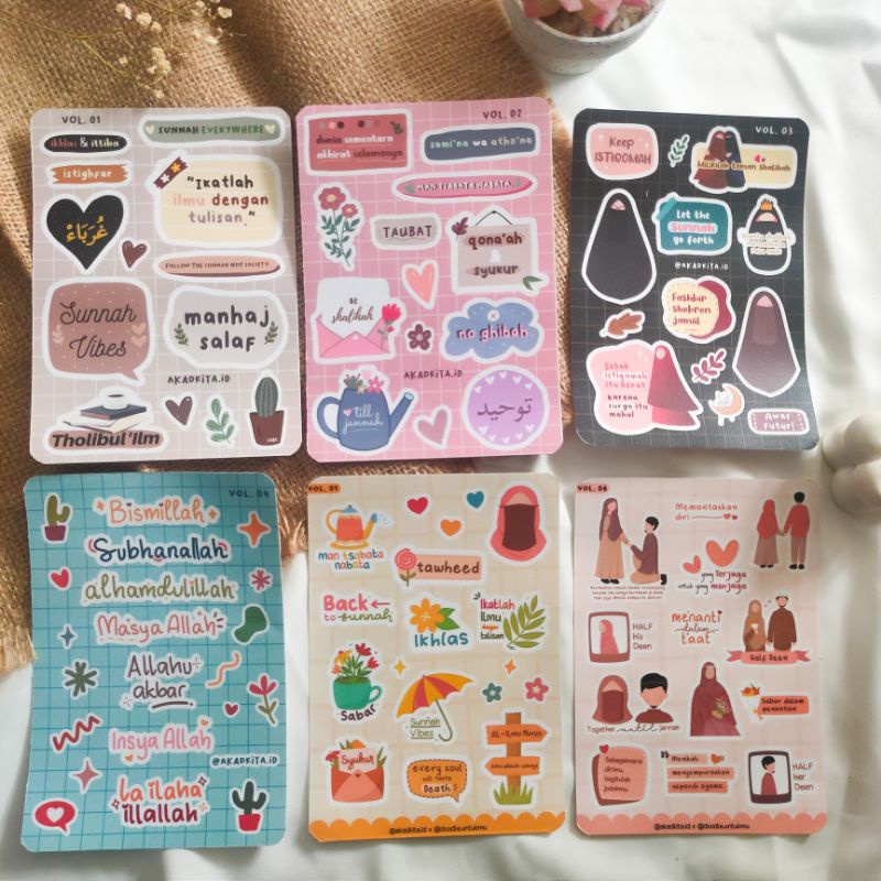 Jual Sticker Sheet Tumblr Tempel Hp Manhaj Salaf Muslimah Islami ...
