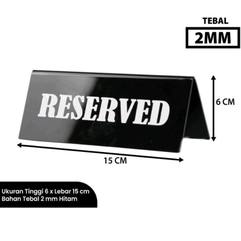 Jual reserved akrilik sign meja pvc kayu wood table plate petunjuk ...