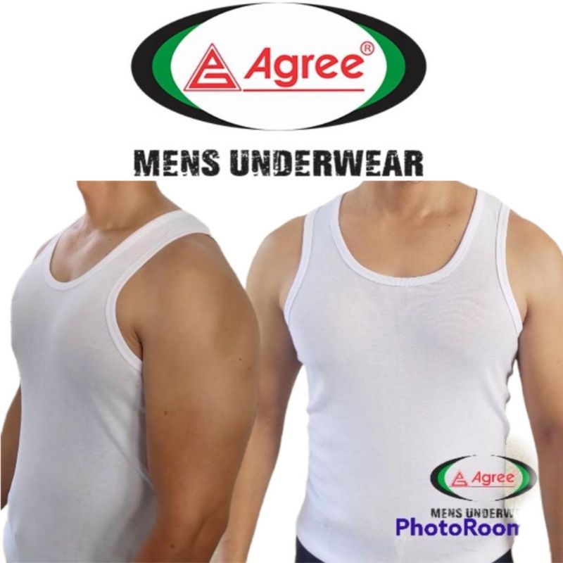Jual singlet pria AGREE original / singlet hitam putih / kaos dalam ...