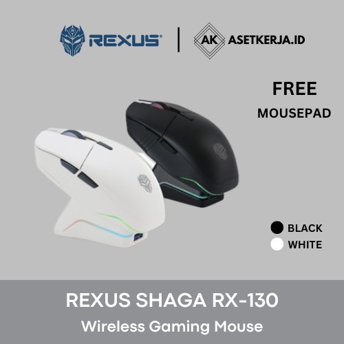 Jual Rexus Shaga Rx130 Mouse Wireless Rgb | Shopee Indonesia