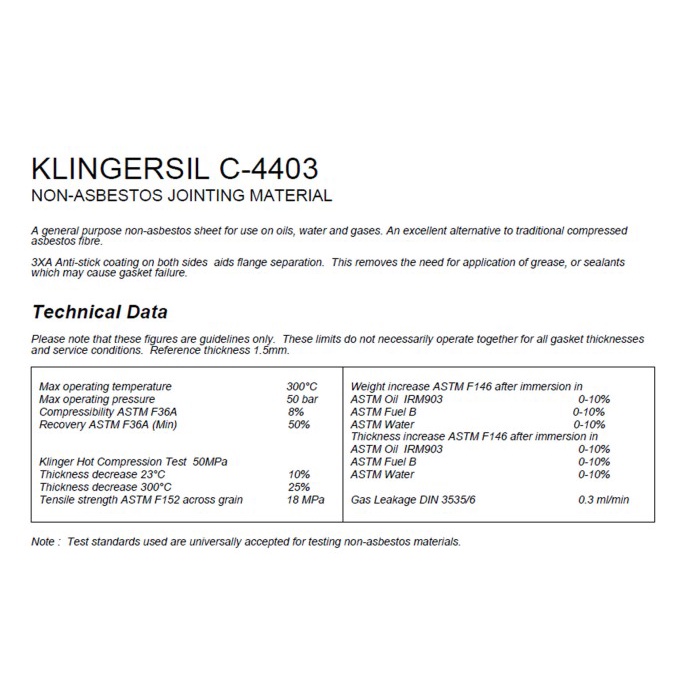 Jual KLINGERSIL C4403 FLANGE GASKET 3 Inch JIS 10K / ANSI 150 - Tbl 3 ...