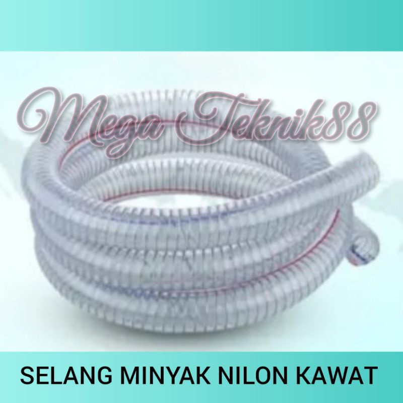 Jual SELANG MINYAK NYLON NILON KAWAT 2" SELANG SPIRAL KAWAT SPRING HOSE ...