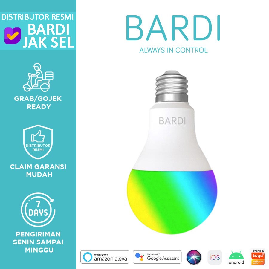Jual Bardi Smart Light Bulb Rgb+Ww 12W Wifi Wireless Iot - Home ...