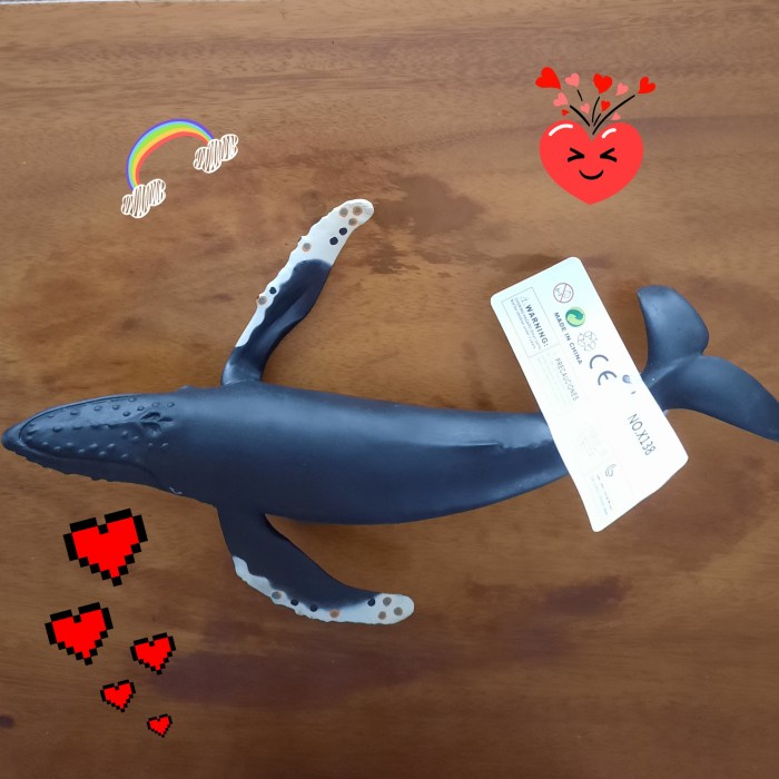 Jual Ni Ng- Mainan Ikan Paus Biru Figure Ocean World Whale Blue Jumbo ...