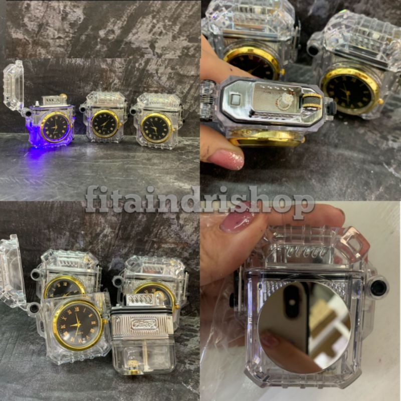 Jual korek api klasik transparan motif jam dengan bentuk yg elegan ...