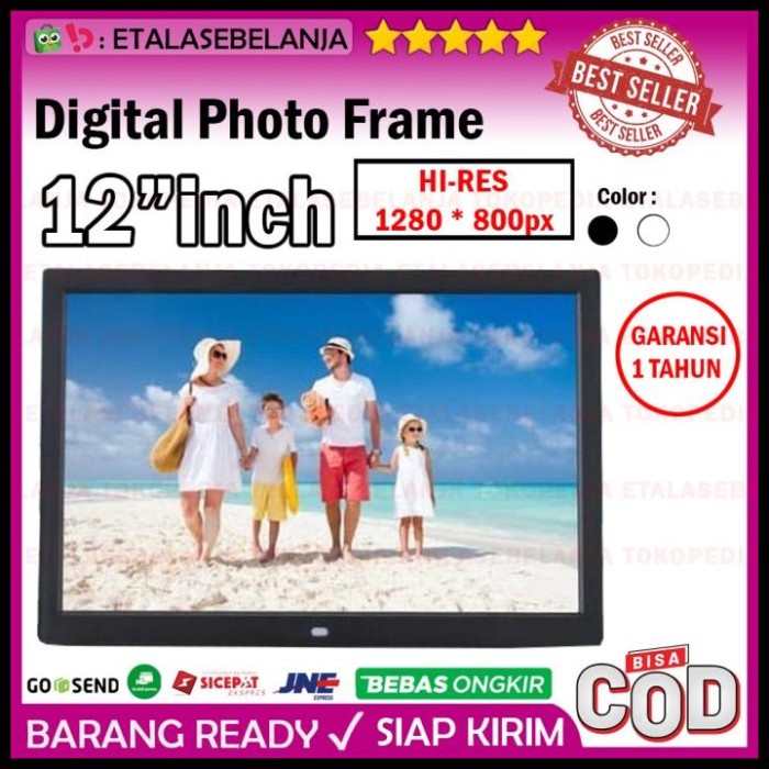 Jual Promo Terbaru// Digital Photo Frame 12 Inch Bingkai Frame Foto ...