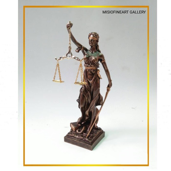 Jual PATUNG DEWI KEADILAN/ DEWI JUSTITIA / LADY OF JUSTICE - GOLD ...