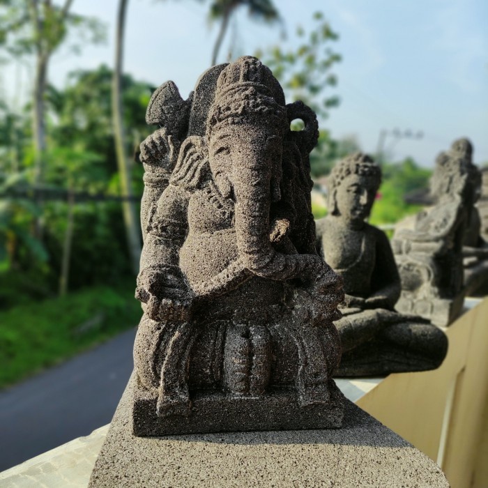 Jual Tracy Patung Batu Pahat Asli Ganesha Gajah Dekorasi Interior ...