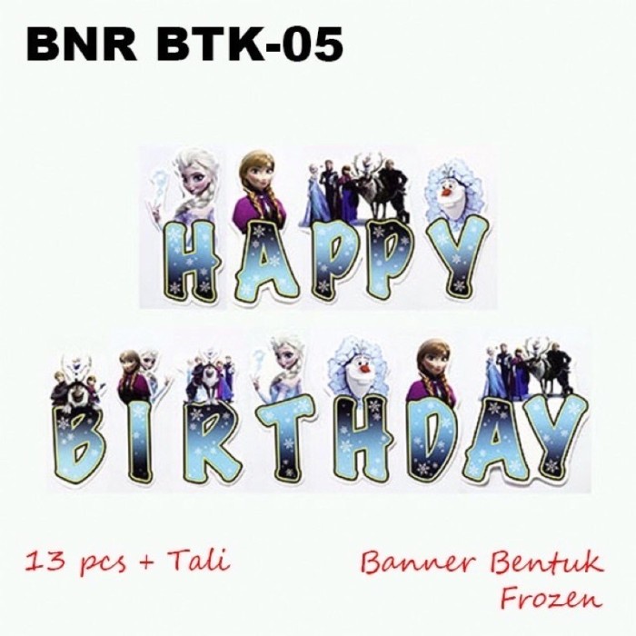 Jual Banner karakter happy birthday / banner 3D karakter ulang tahun ...