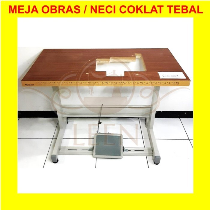 Jual Meja Obras / Neci Tebal Coklat Mesin Jahit Industri Benang 3 4 5 ...
