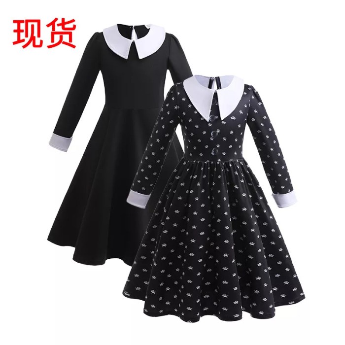 Jual Wednesday Addams Kostum Dress Anak Perempuan _. | Shopee Indonesia