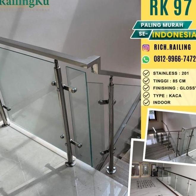 Jual Besi- Tiang Railing Tangga Stainless Rk 97 | Shopee Indonesia