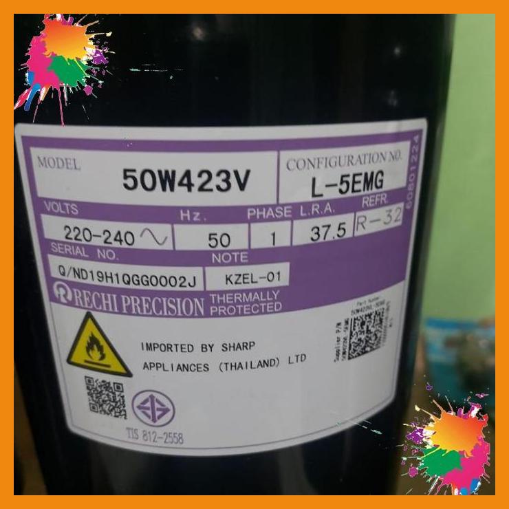 Jual kompresor ac sharp thailan original 2 pk model: 50w423v sharp new ...