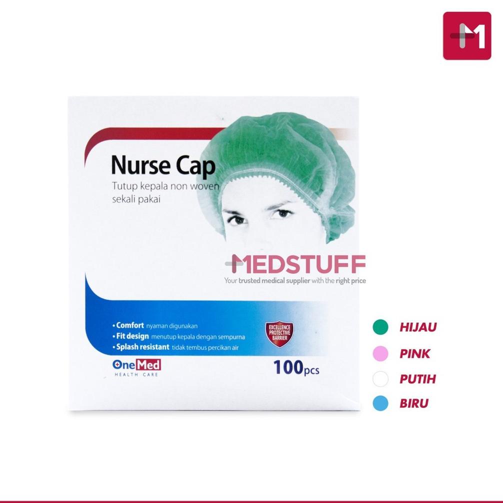 Jual Terbaru! Nurse Cap Onemed Nursecap Hair cap Hair Net Penutup ...