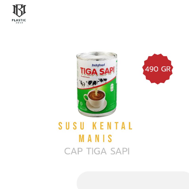 Jual SUSU CAP TIGA SAPI KENTAL MANIS 490 GR | Shopee Indonesia
