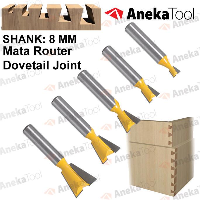 Jual Mata Profil Router Dovetail Joint Shank 8Mm Woodworking Kayu Kode ...