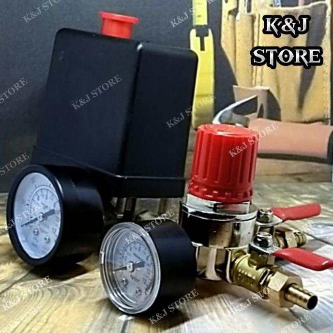 Jual Otomatis Angin kompresor Pressure Switch Valve Regulator Gauge ...